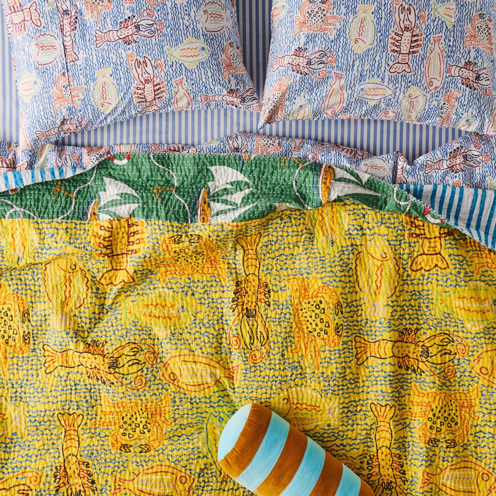 Cape Cod Kantha Throw | Blankets