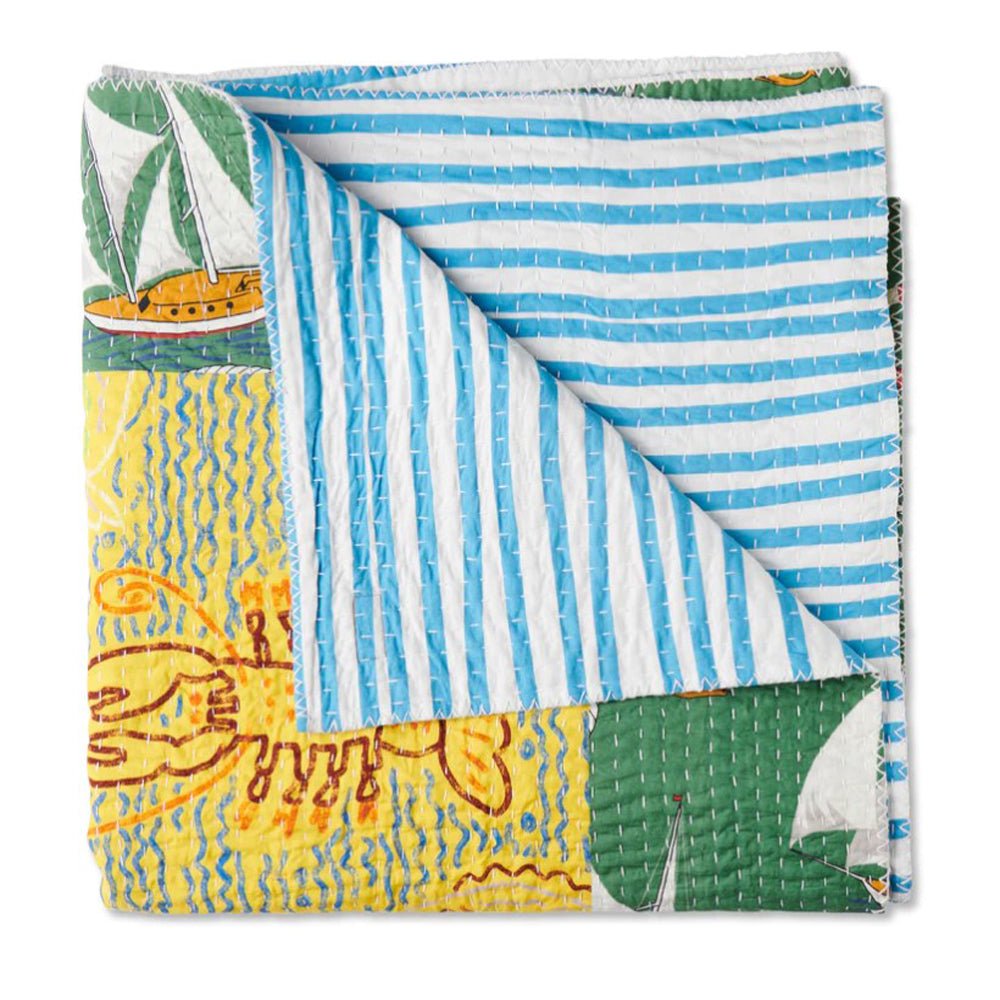 Cape Cod Kantha Throw | Blankets