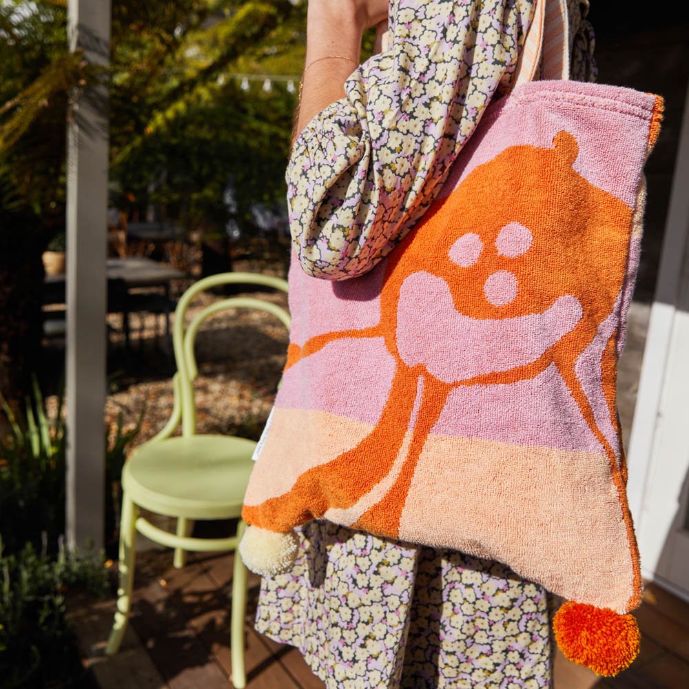 Hailsham Floral Tote Bag - Persimmon | Tote Bags